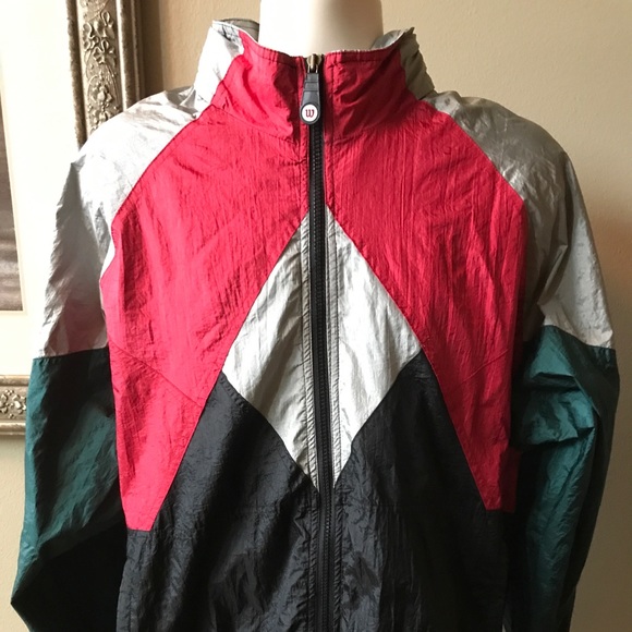 Wilson | Jackets & Coats | Vtg Wilson Colorblock Windbreaker Zip Jacket ...